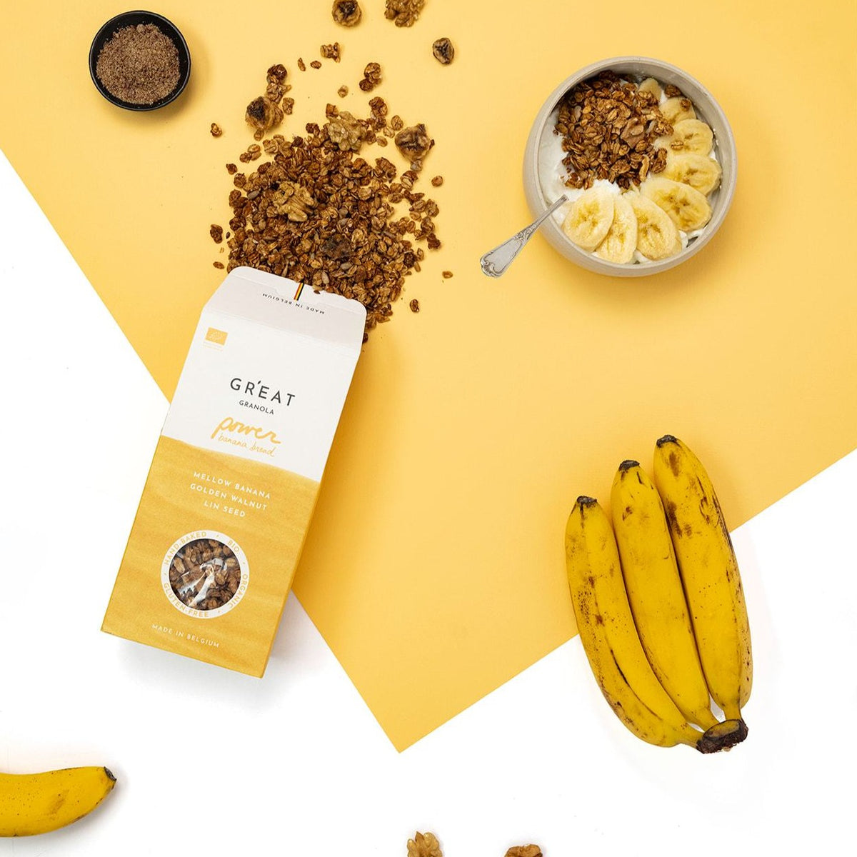 POWER - Mellow Banana • Golden Walnut • Lin Seed – GR'EAT GRANOLA