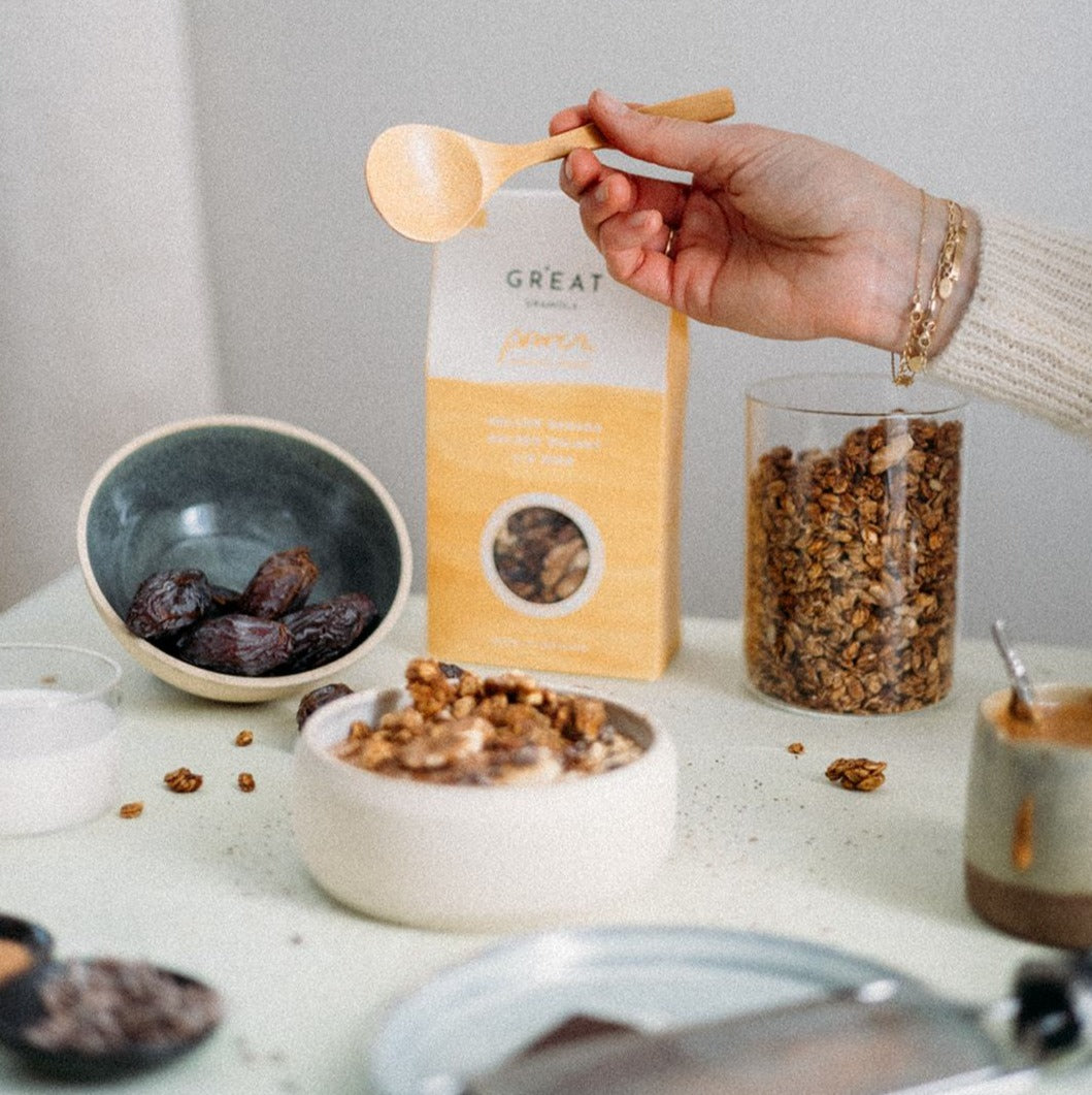 POWER - Mellow Banana • Golden Walnut • Lin Seed – GR'EAT GRANOLA